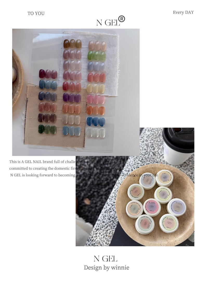 N GEL 2025 Spring Pudding Gel – 24 Sheer Smooth Blendable Shades 2.5g ...